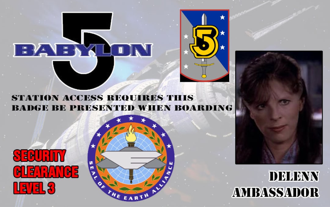 Babylon 5 TV Show Prop Badges - Real Badges Complete With Clip - Etsy