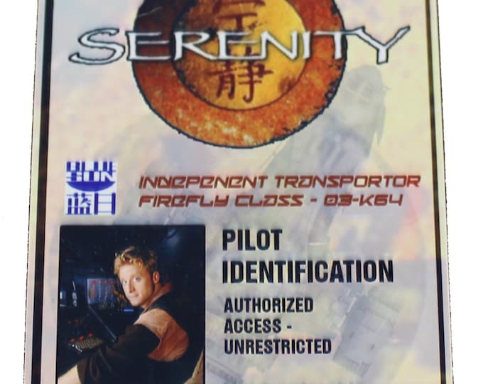 Firefly Serenity Wash Prop ID Badge - Etsy