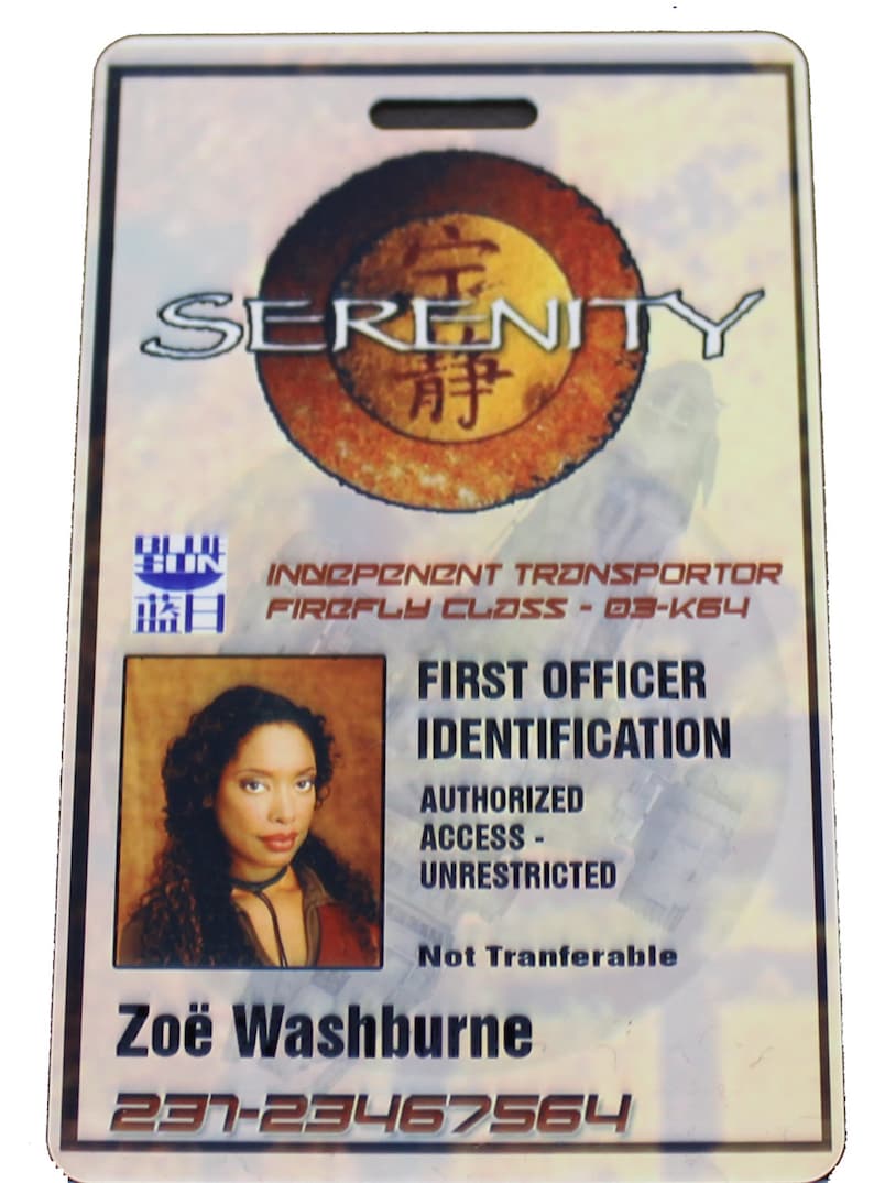 Firefly Serenity Zoe Prop ID Badge - Etsy