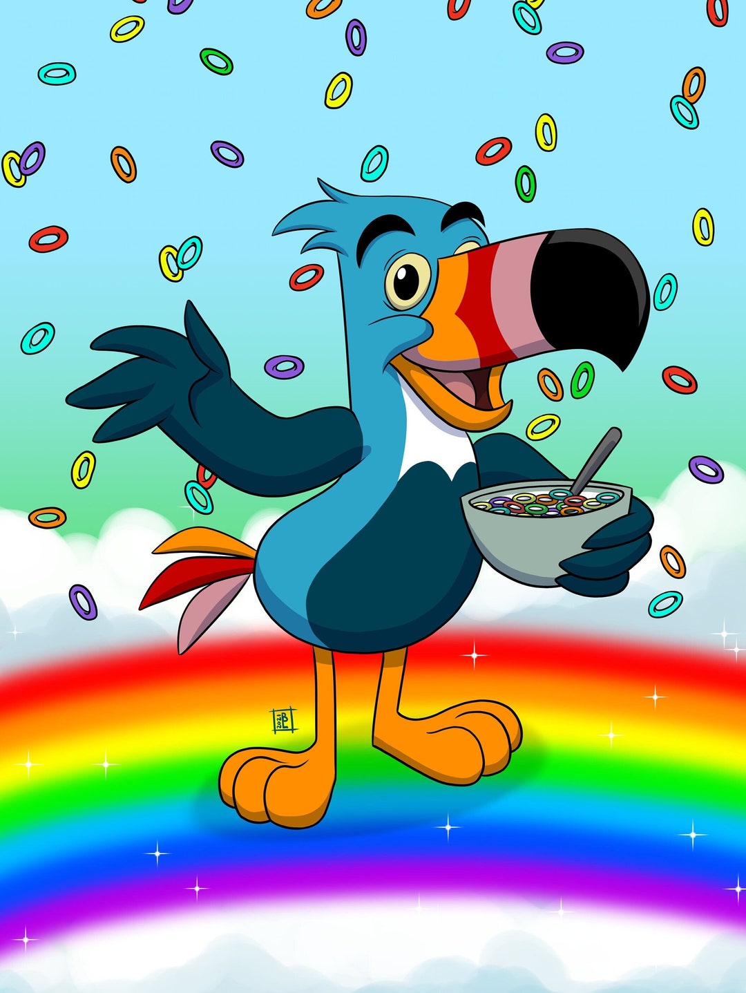 Toucan Sam Froot Loops Cereal | 5 X 7 In. Matte Art Print - Etsy