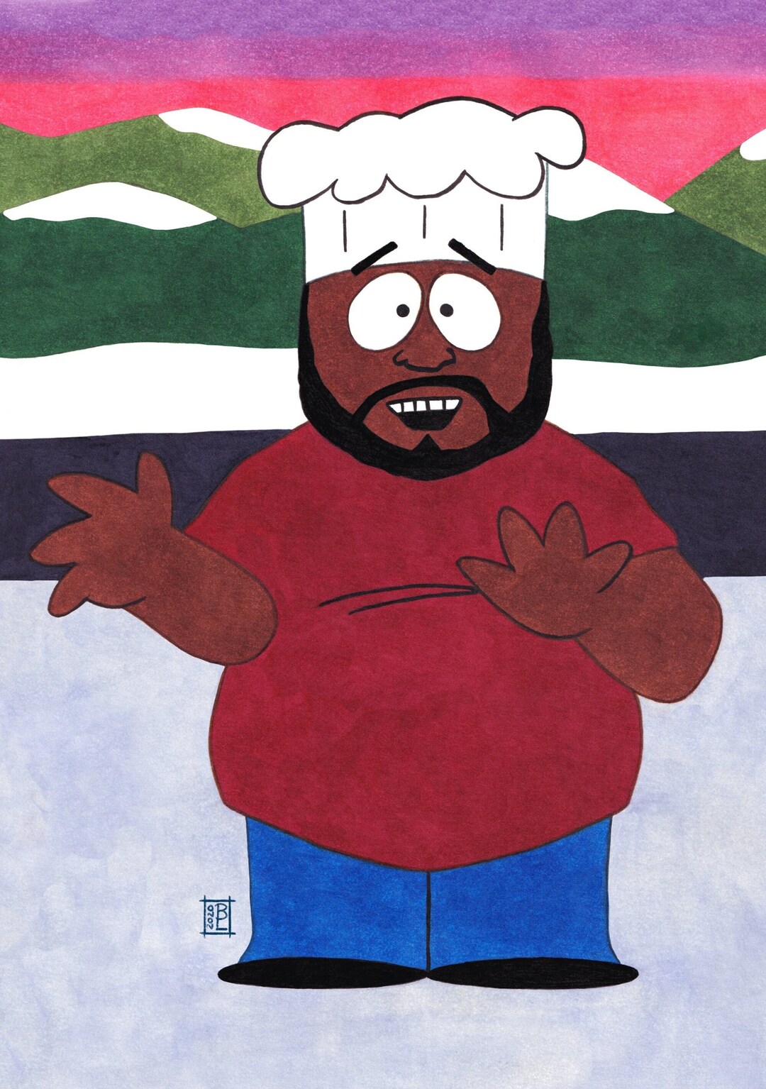 Chef South Park 5 X 7 In. Matte Art Print - Etsy