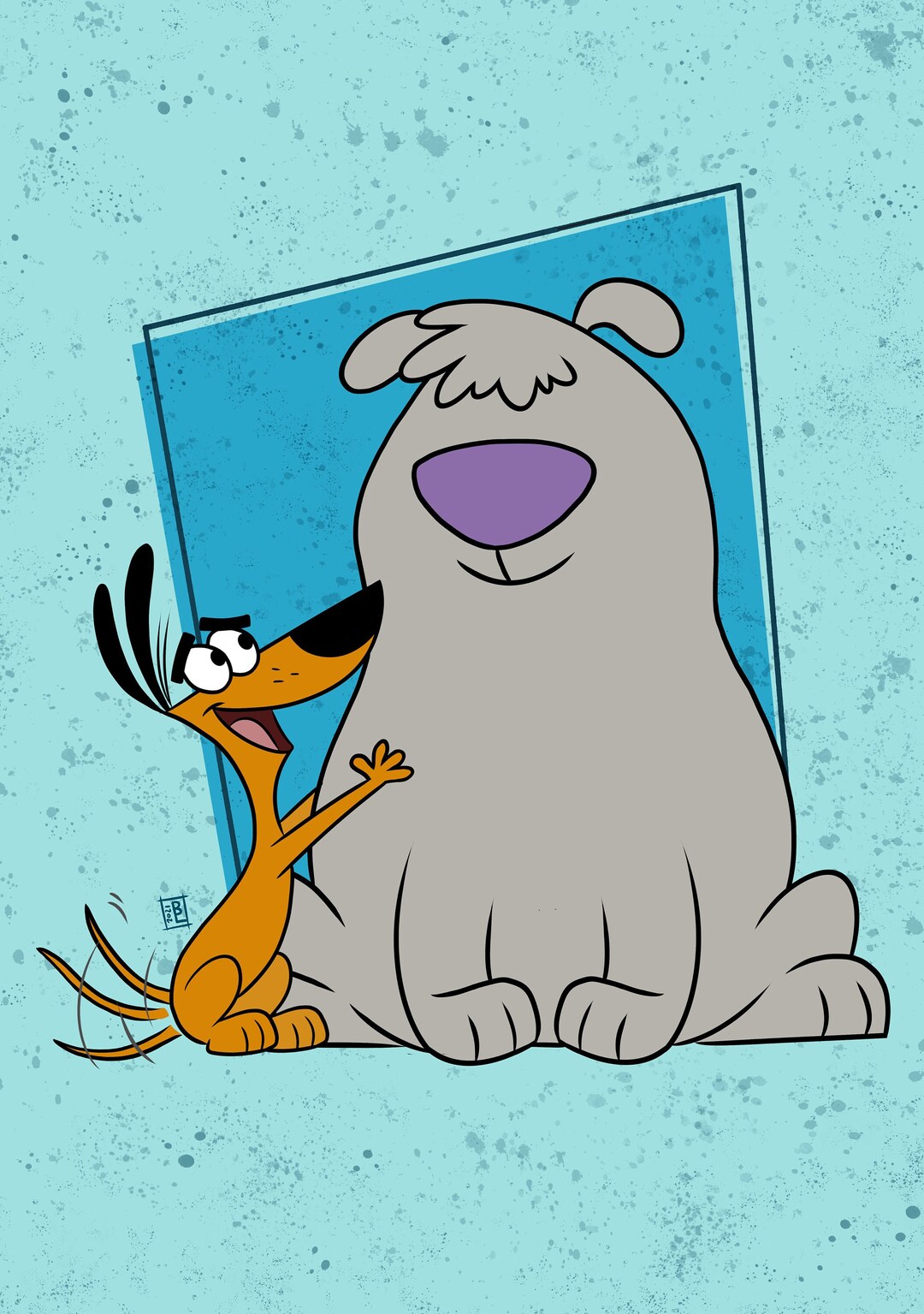 2 Stupid Dogs | 5 X 7 In. Matte Art Print - Etsy