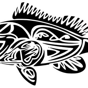 Tribal Grouper Decal | Grouper | Fishing | Vinyl | Diecut | Decal | Car ...
