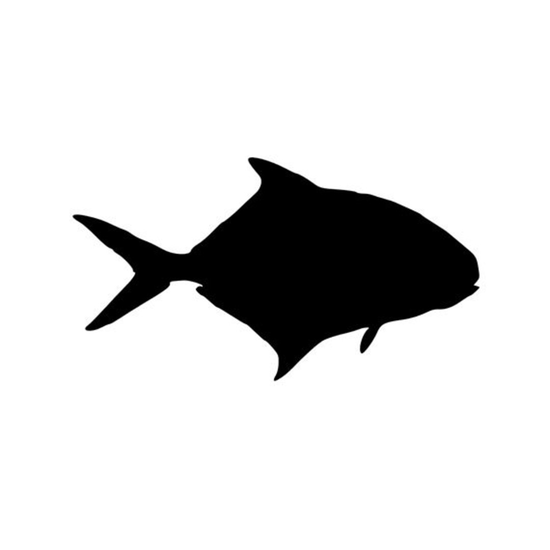 Pompano Decal | Fishing | Vinyl | Diecut | Decal | Car | Window Decal ...