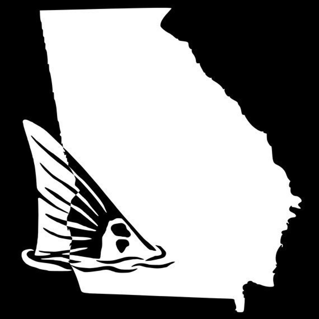 Georgia Fishing Decal Redfish Fishing Vinyl Diecut Decal Car Window ...