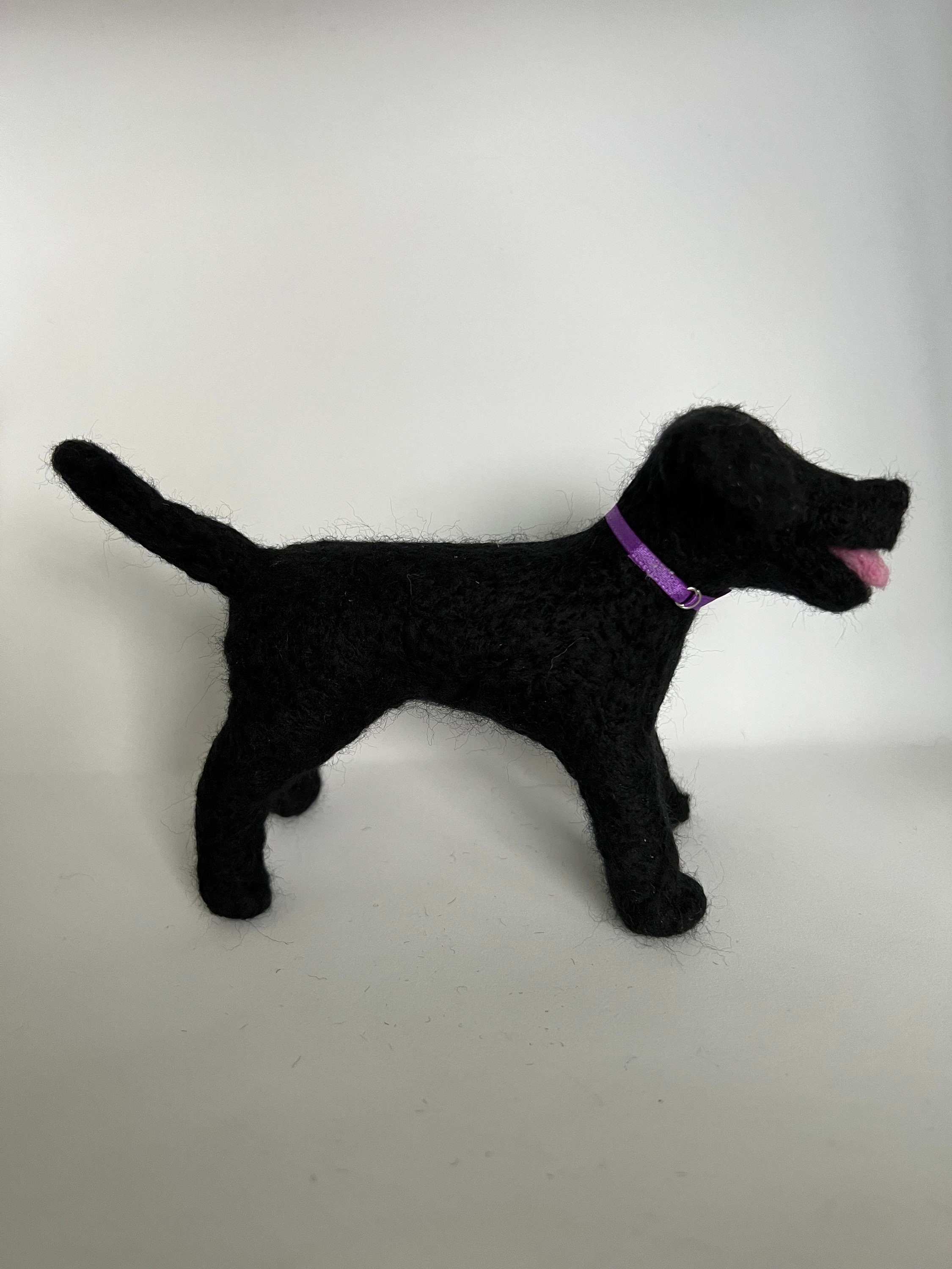 Needle-felted Black Labrador Retriever Dog Sculpture - Etsy
