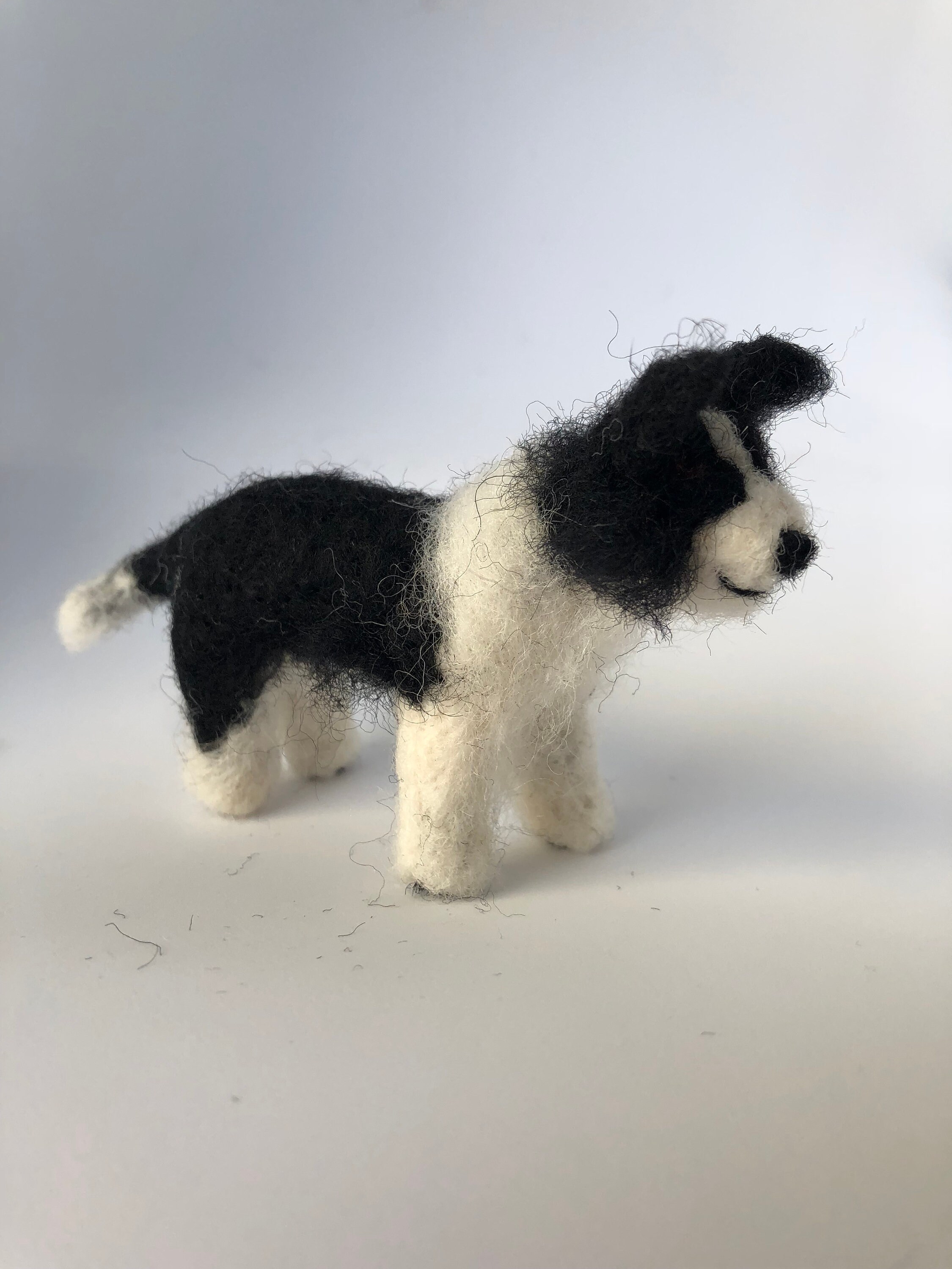 Needle-felted Border Collie Dog Sculpture - Etsy