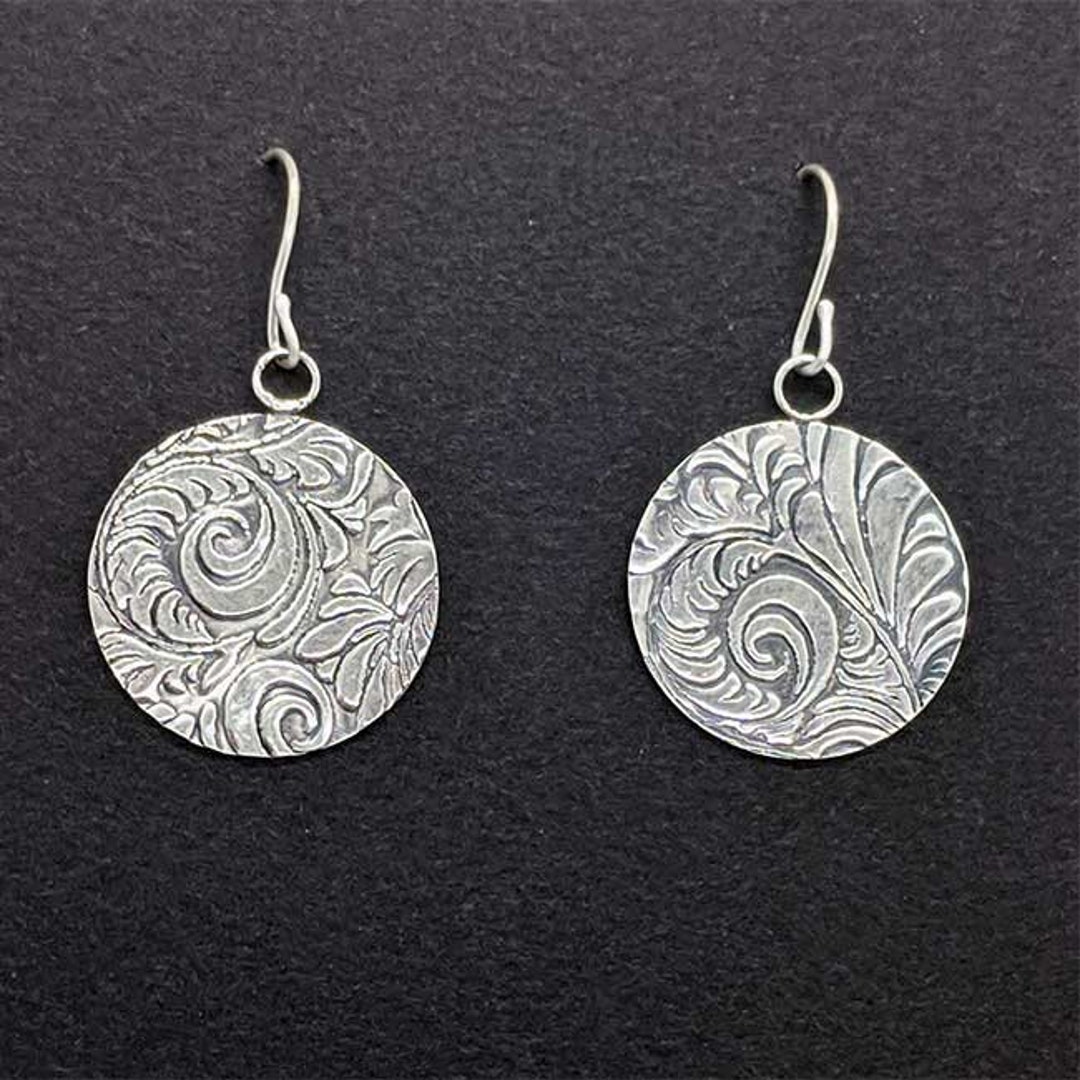 Minimalist Sterling Silver Scrollwork Earrings, Minimalist Jewelry ...