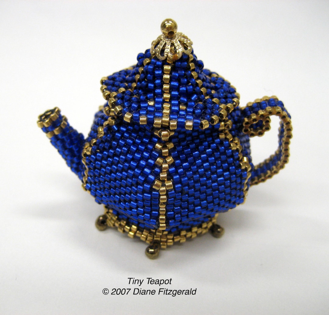 Tiny Beaded Teapot and Cup (pendant or Decorative Object) Tutorial - Etsy