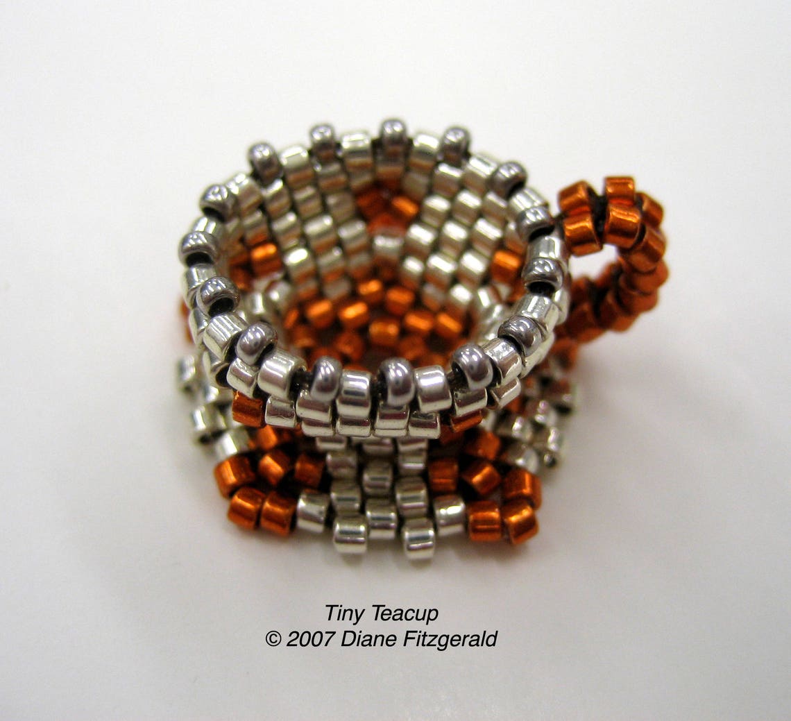 Tiny Beaded Teapot and Cup (pendant or Decorative Object) Tutorial - Etsy