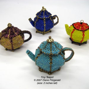 Tiny Beaded Teapot and Cup (pendant or Decorative Object) Tutorial - Etsy