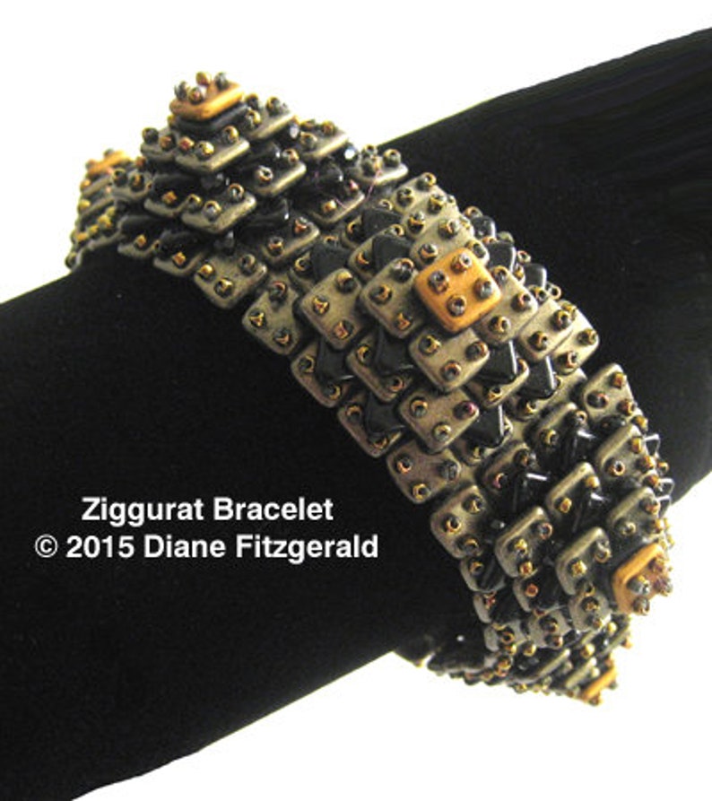 Ziggurat Bracelet Tutorial With 4-hole Quadratile Beads - Etsy