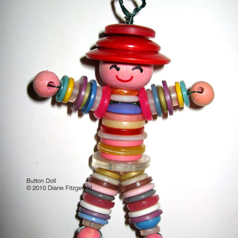 Button Doll - Etsy