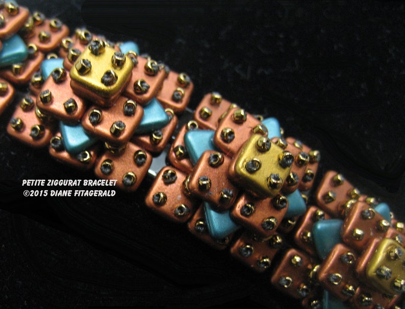 Ziggurat Bracelet Tutorial With 4-hole Quadratile Beads - Etsy