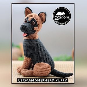PATTERN english Only: German Shepherd Puppy Crochet Dog, Crochet Puppy ...