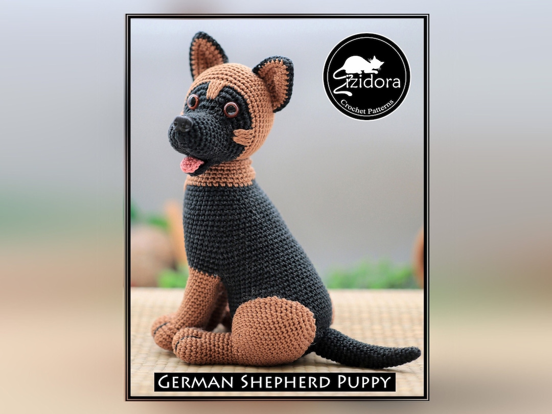 PATTERN english Only: German Shepherd Puppy Crochet Dog, Crochet Puppy ...