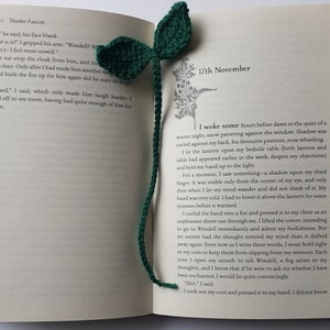 Sprout Bookmark | Crochet Bookmark| Crochet Leaf Bookmark | Leaf ...