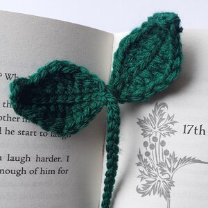 Sprout Bookmark | Crochet Bookmark| Crochet Leaf Bookmark | Leaf ...