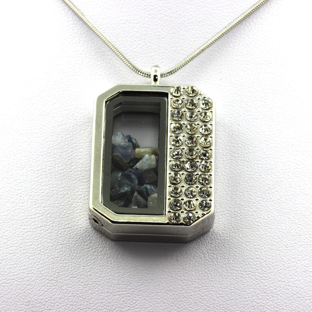 Raw Benitoite Necklace Half-rectangle Model. Original Natural Stone ...