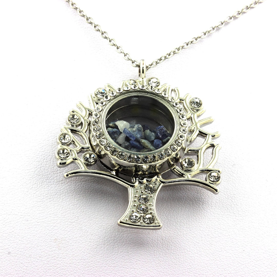 Raw Benitoite Necklace Tree Model. Original Natural Stone Pendant ...