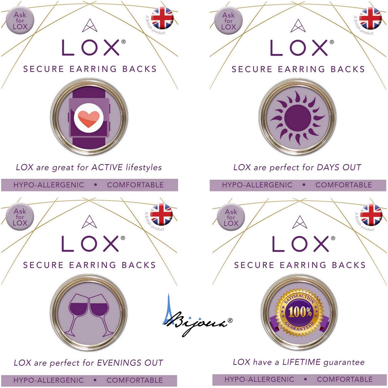 LOX Secure Clasp Earrings. Lifetime Warranty. Never Lose Your - Etsy