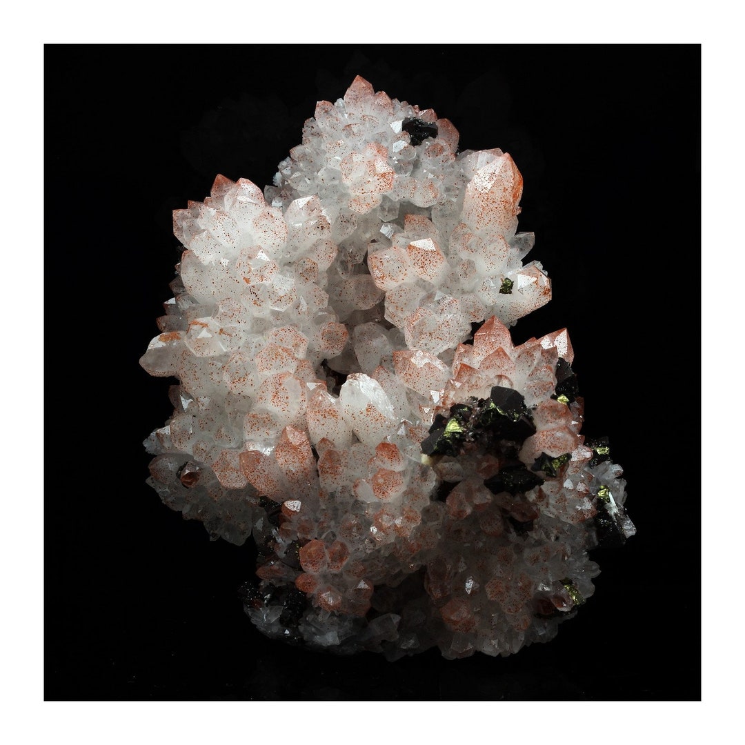 Hematoid Quartz Chalcopyrite Calcite. 1276.0 Cents. Huxu, Jiangxi ...