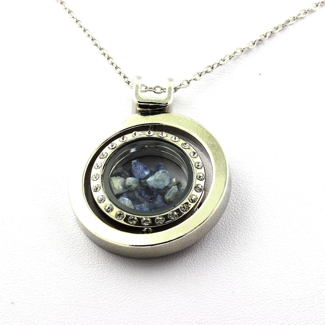 Raw Benitoite Necklace Spherical Hourglass Model. Original Natural ...
