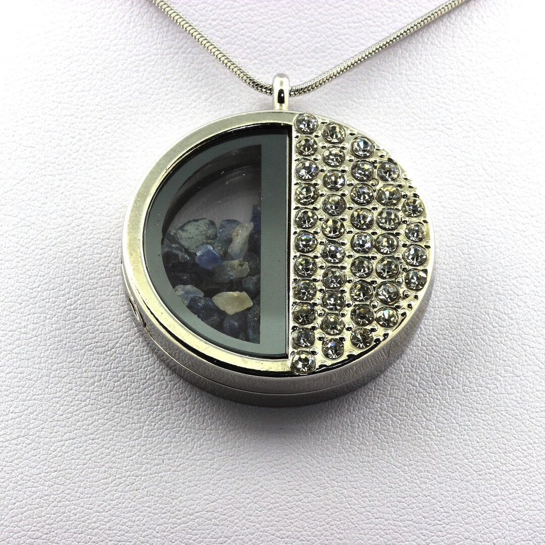 Raw Benitoite Necklace Semi-circle Model. Original Natural Stone ...