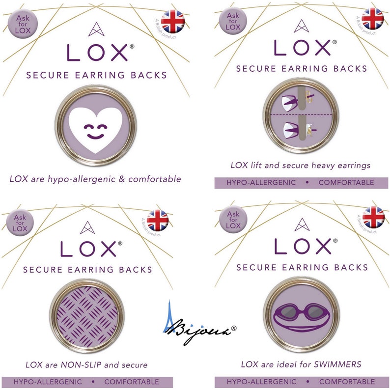 LOX Secure Clasp Earrings. Lifetime Warranty. Never Lose Your - Etsy