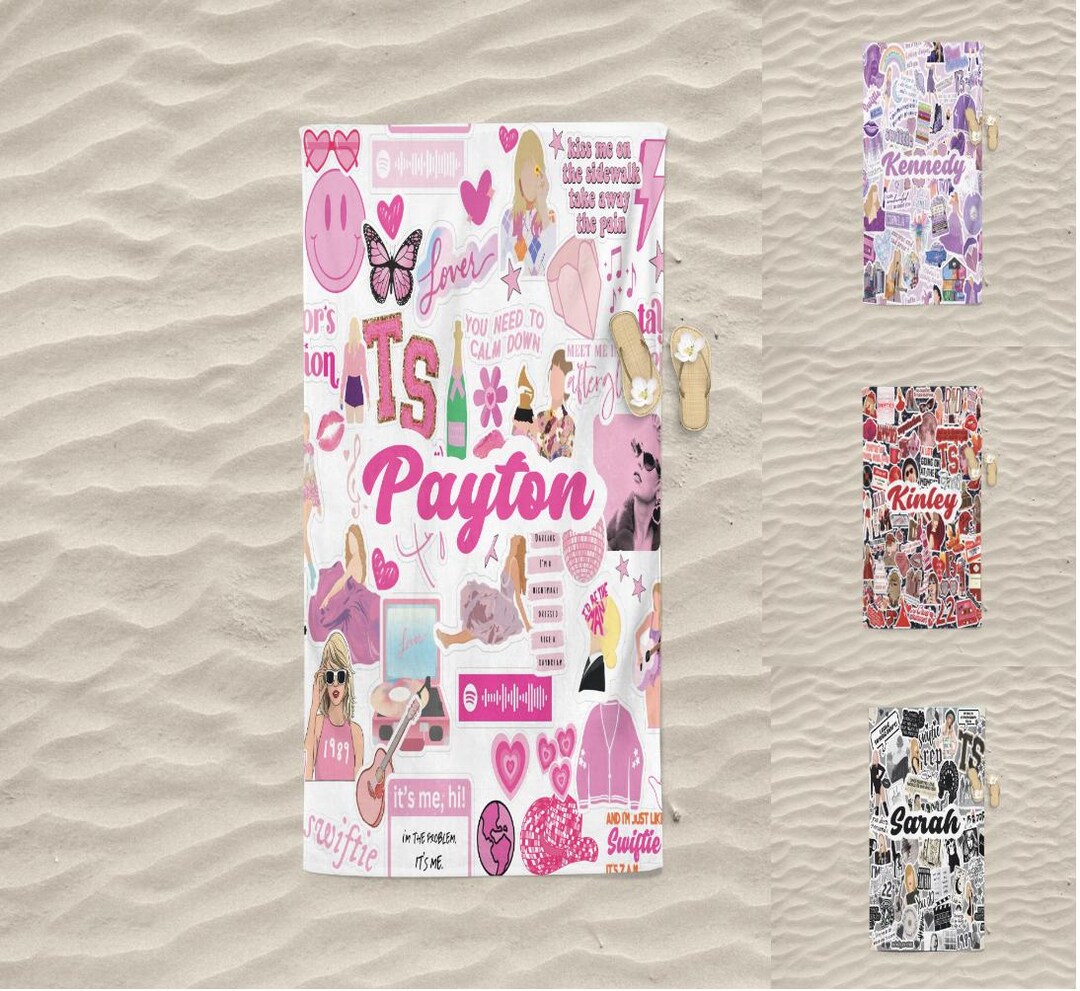 Personalized Monogram Beach Towel, Swift Towel, Personalized Taylor ...
