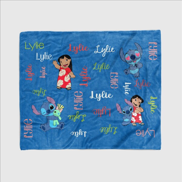 Blanket Lilo and Stitch - Etsy