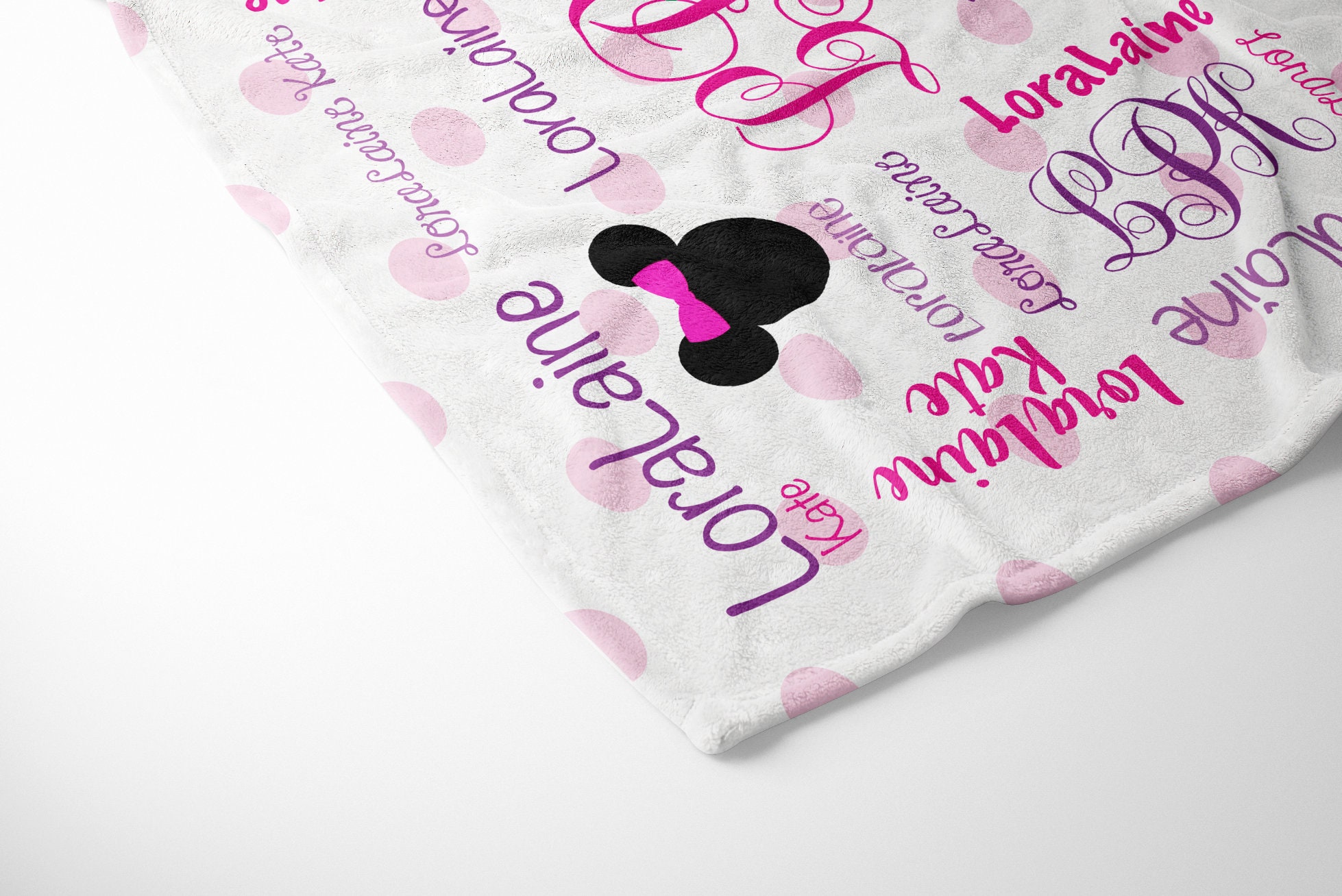 Personalized Minnie Mouse Blanket Mouse Name Blanket - Etsy