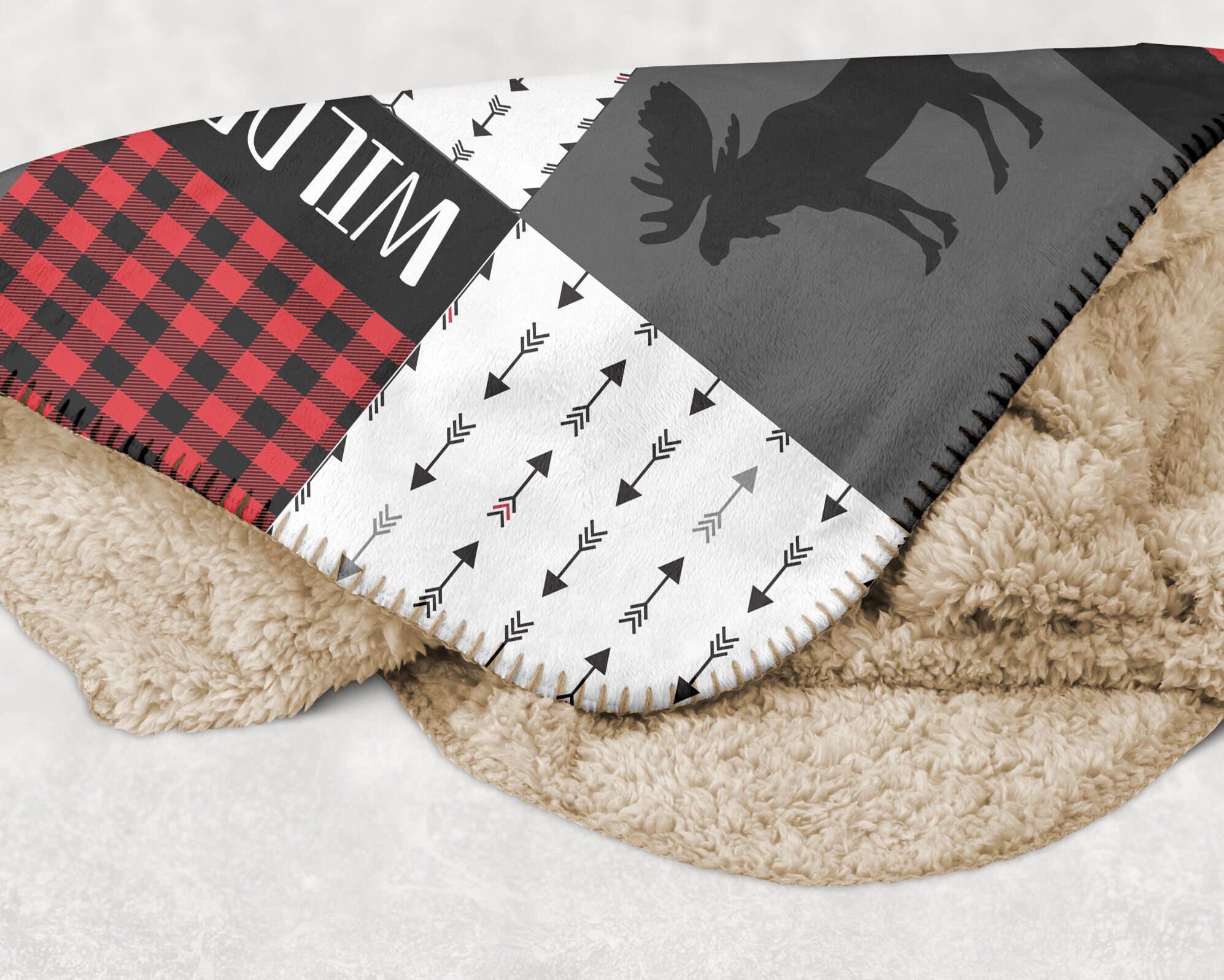 Personalized Buffalo Plaid Blanket Buffalo Plaid Name - Etsy