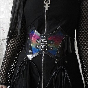 Rainbow Goth Belt, Gothic Waist Belt for Rainbow Goth, LGBT Goth Belt ...
