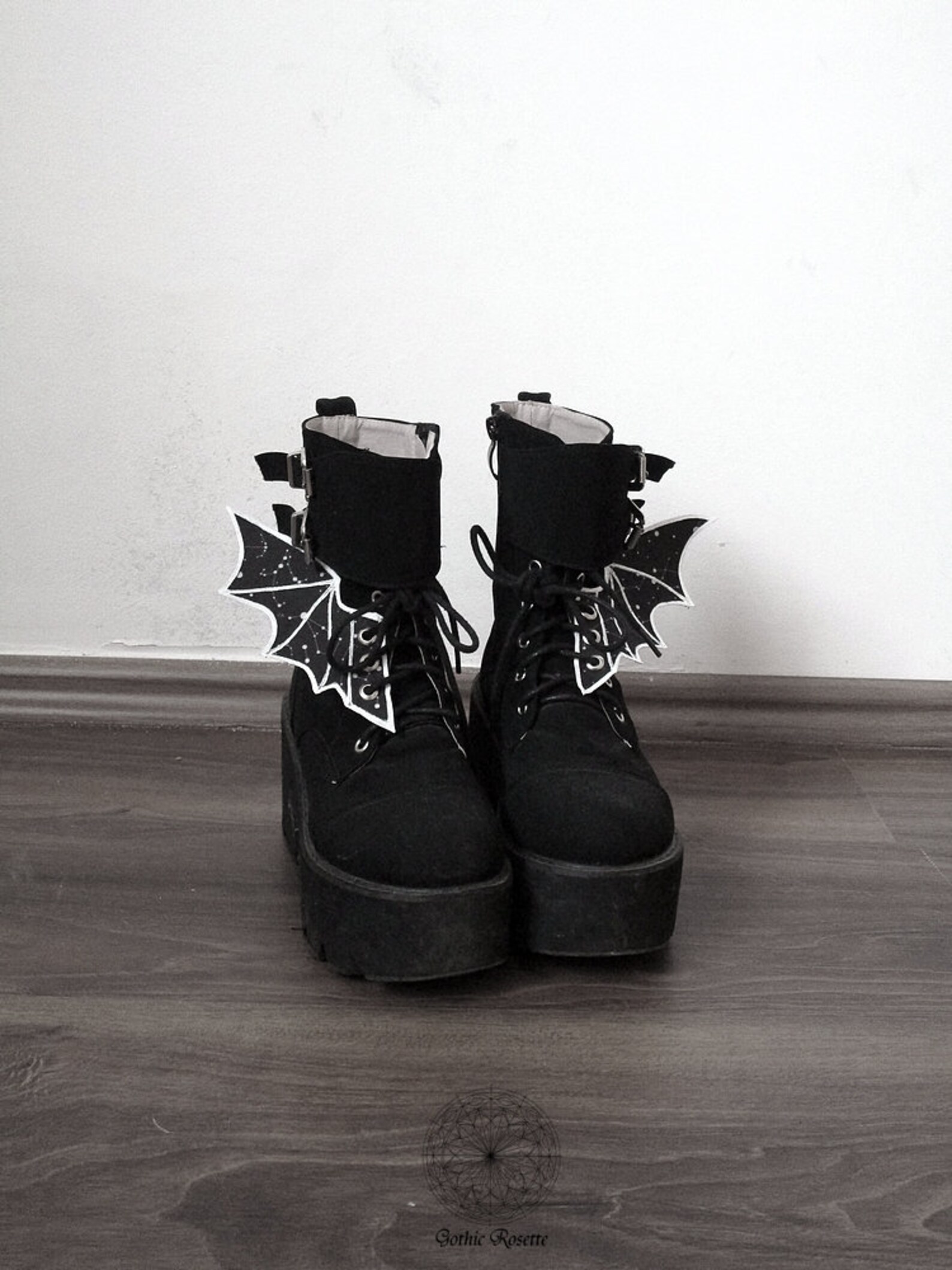 Gothic shoe wings Occult celestial bat wings for shoes | Etsy