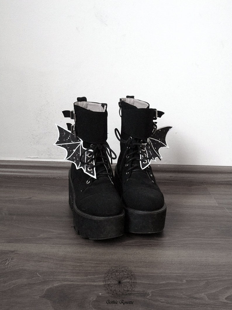 Gothic Shoe Wings Occult Celestial Bat Wings for Shoes - Etsy