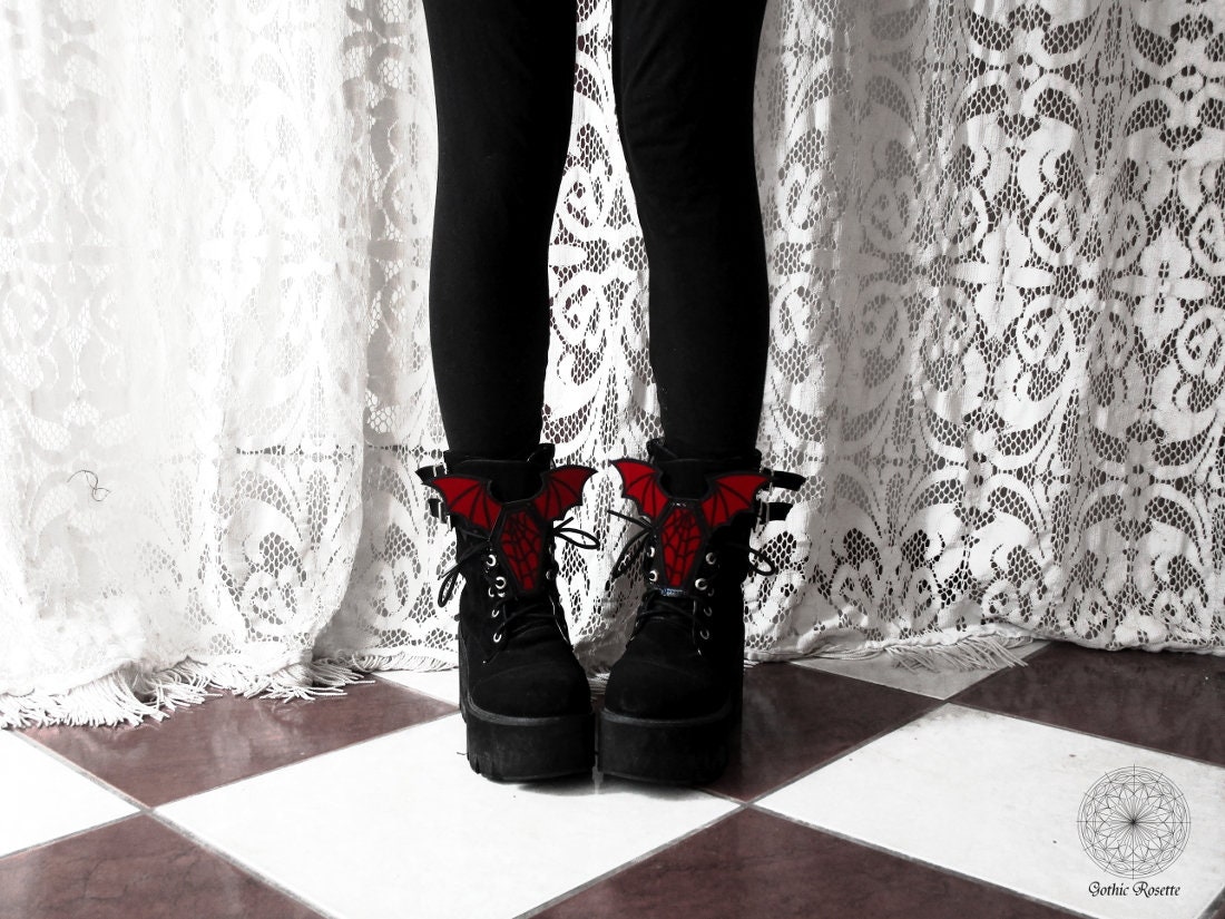 Coffin Shoe Wings Gothic Shoe Clips Skate Wings Halloween - Etsy