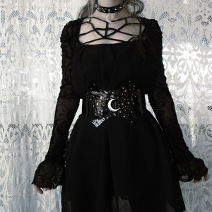 Moon Belt, Celestial Goth Belt, Pastel Goth Waist Belt, Gothic Waist ...