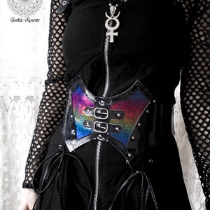 Rainbow Goth Belt, Gothic Waist Belt for Rainbow Goth, LGBT Goth Belt ...