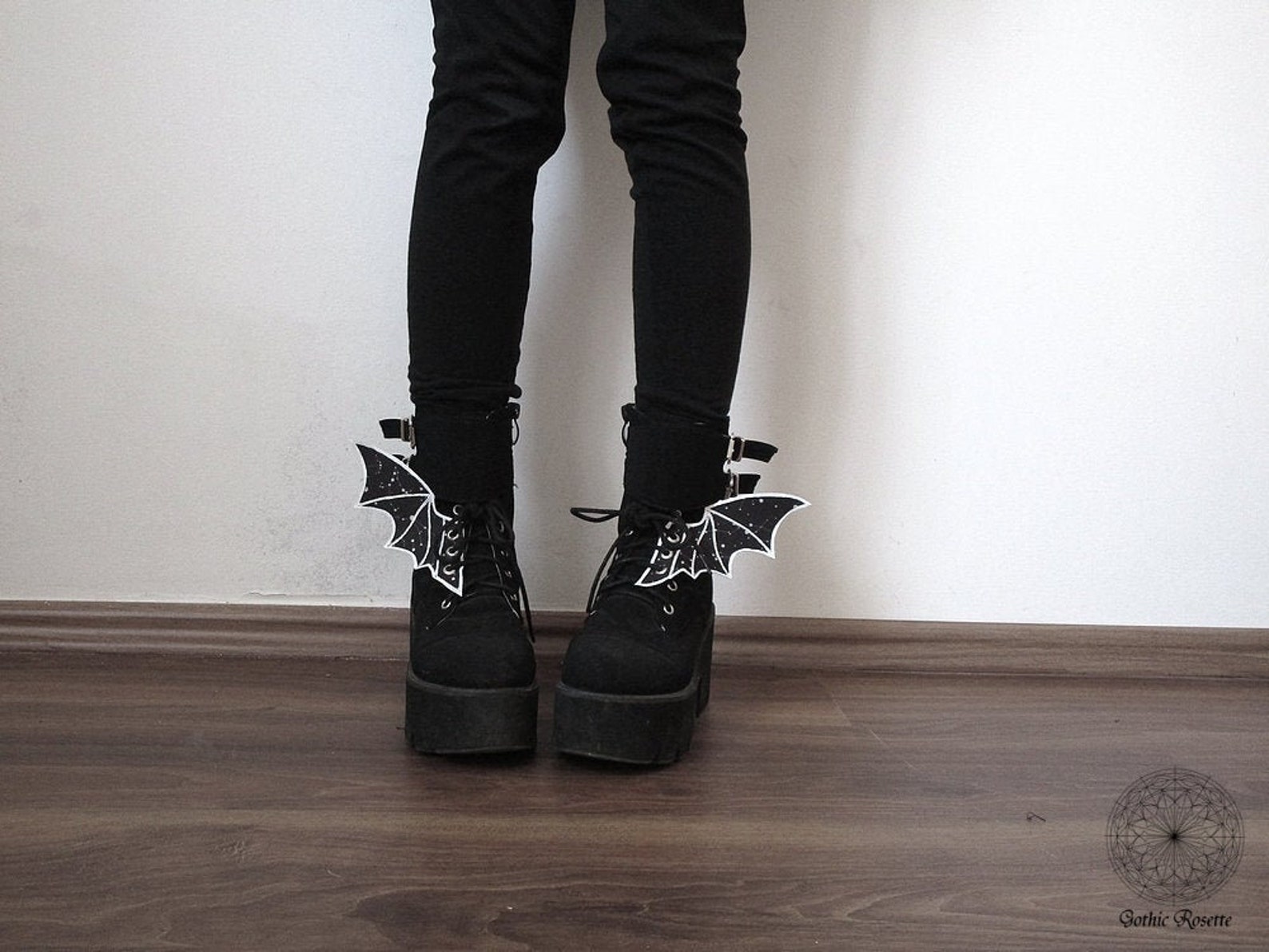 Gothic shoe wings Occult celestial bat wings for shoes | Etsy
