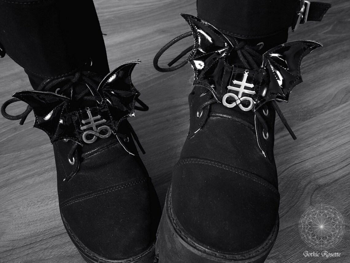 Occult Shoe Wings Gothic Skate Wings Bat Shoe Clips Gothic - Etsy