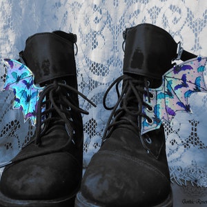 Holographic Bat Wings, Rainbow Boot Wings, Gothic Shoe Wings, Goth ...