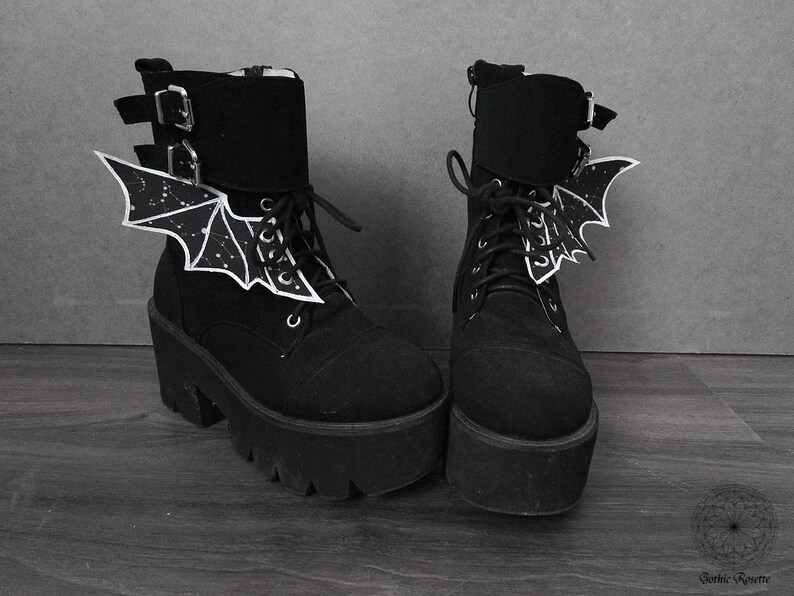 Gothic Shoe Wings Occult Celestial Bat Wings for Shoes - Etsy