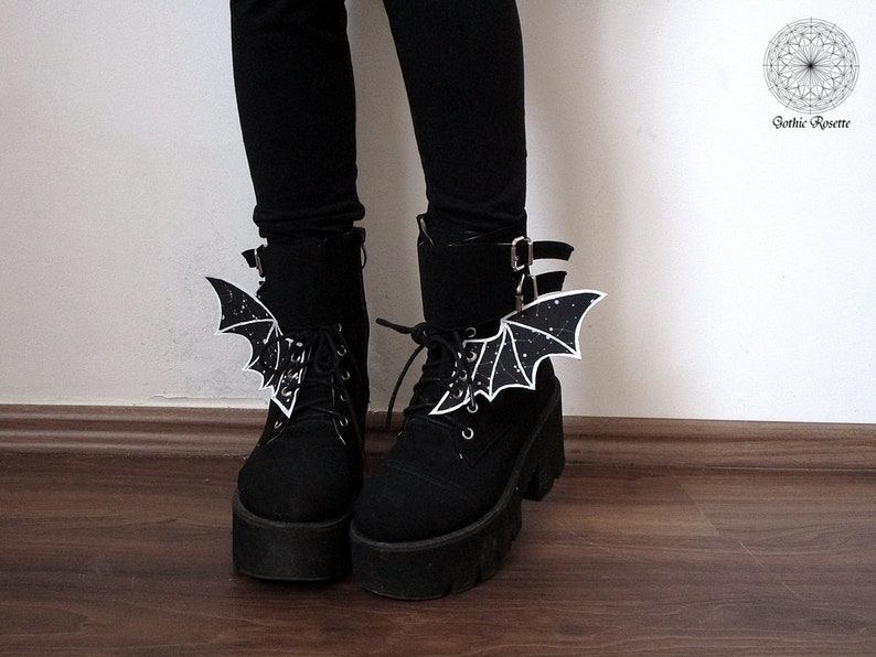 Gothic Shoe Wings Occult Celestial Bat Wings for Shoes - Etsy