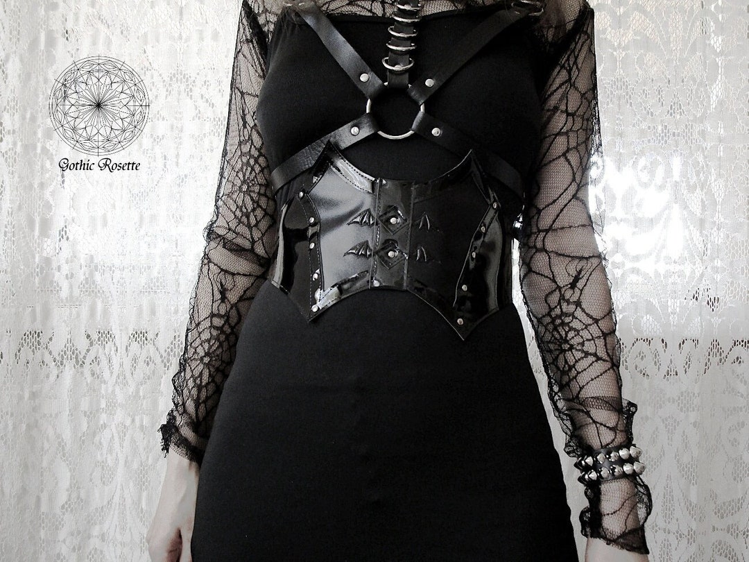 Black Bat Gothic Waist Belt Trad Goth Adjustable Waist Belt - Etsy