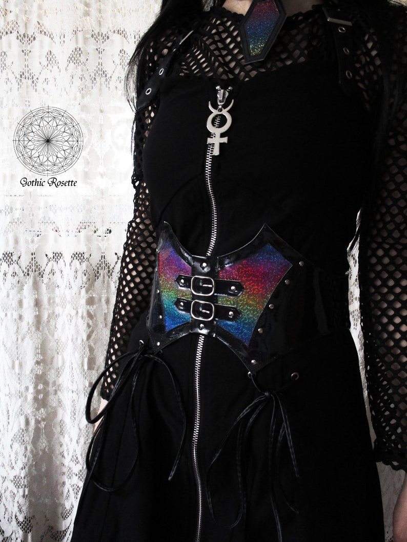 Rainbow Goth Belt Gothic Waist Belt for Rainbow Goth LGBT - Etsy