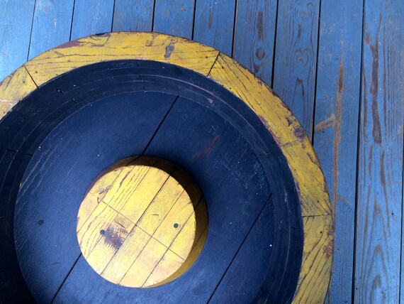 SOLD OOAK Industrial Foundry Mold Table Black With Yellow | Etsy