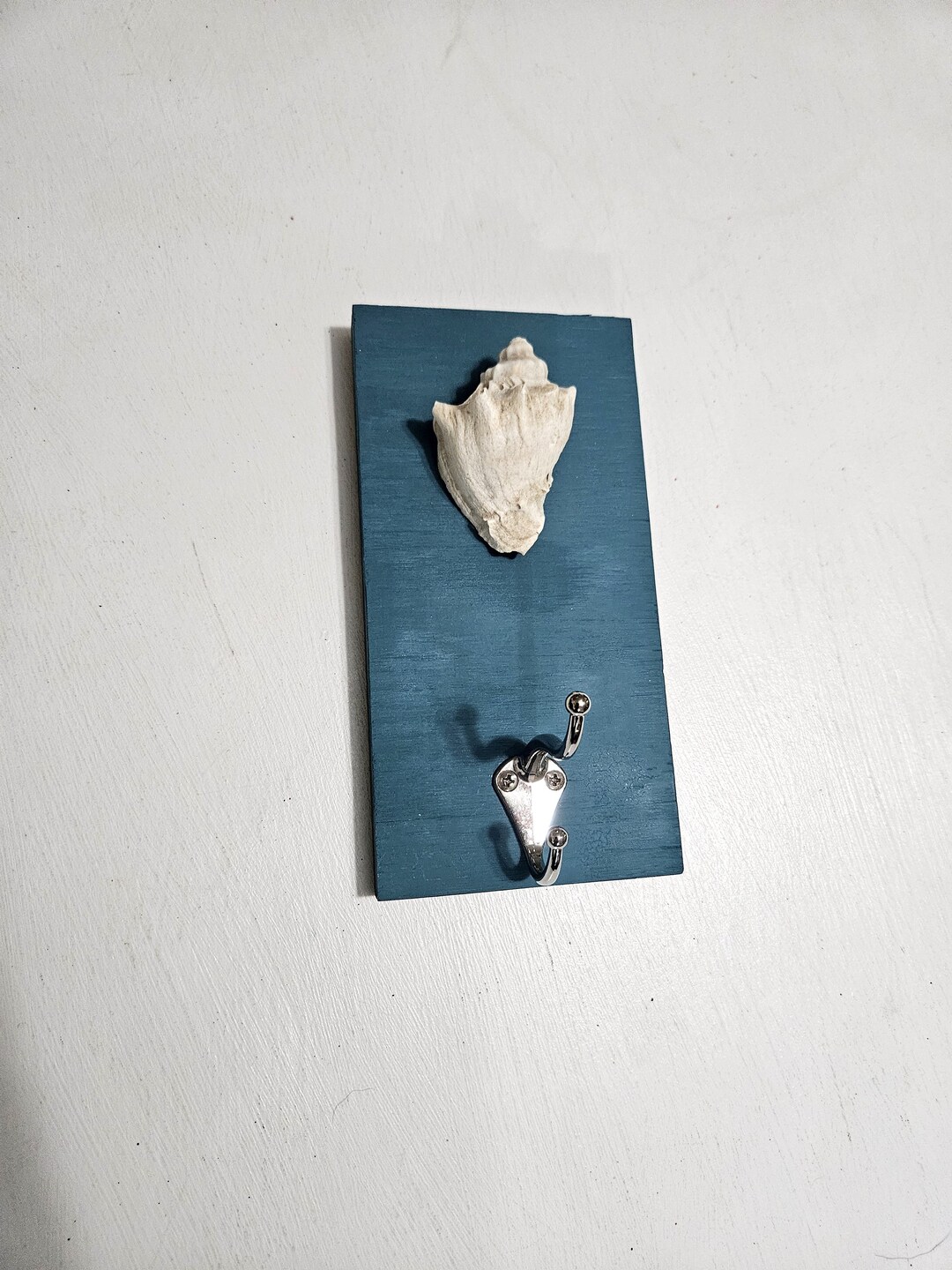 Dark Teal Seashell Wall Hook Bathroom Wall Hook Towel Hook Handmade - Etsy