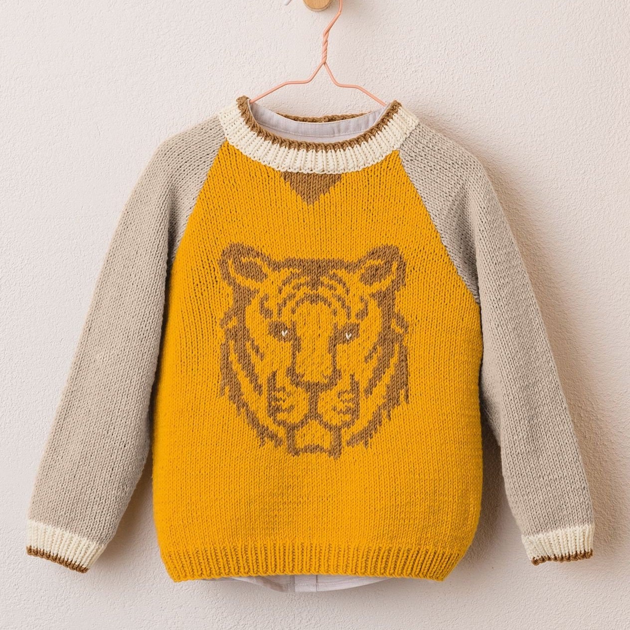 Sweater Child Boy Tiger Head Pattern From 2 Years to 8 Years - Etsy UK