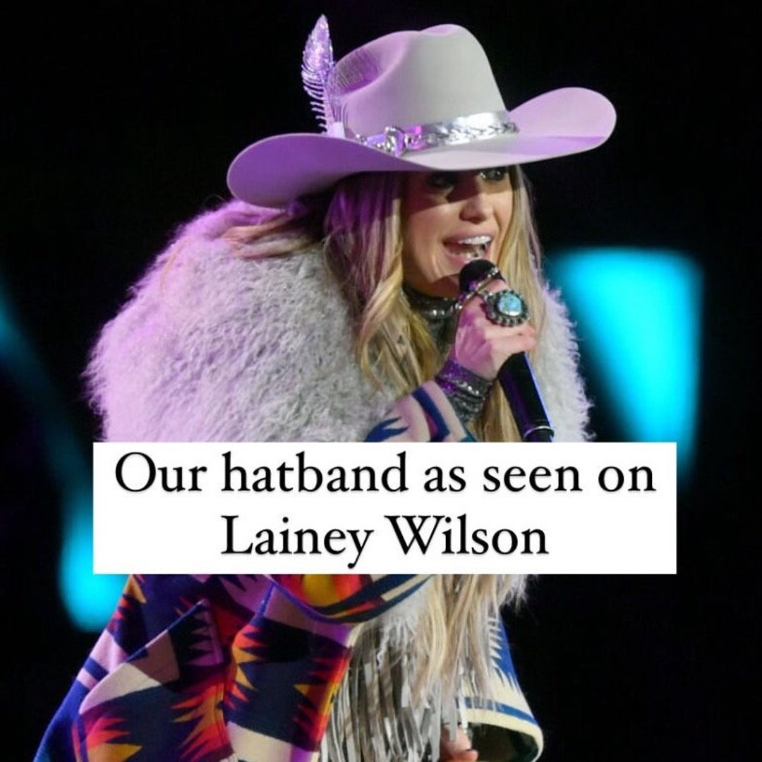 Silver Metallic Hat Band as Seen on Lainey Wilson / Hat Band/ Hat ...